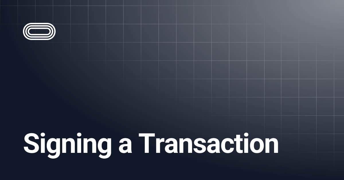 Signing a Transaction | Staking