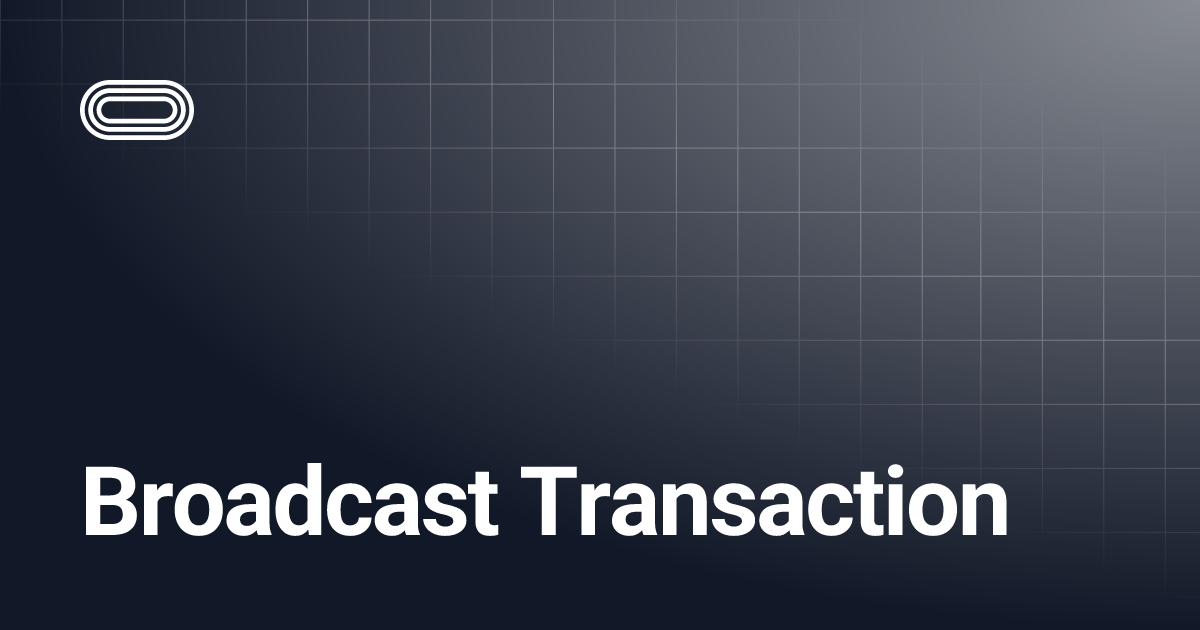 Broadcast Transaction | Staking