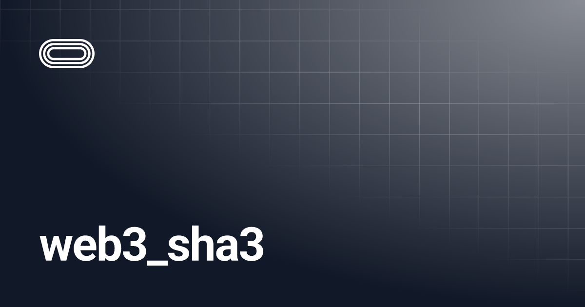 web3_sha3 | Validation Cloud