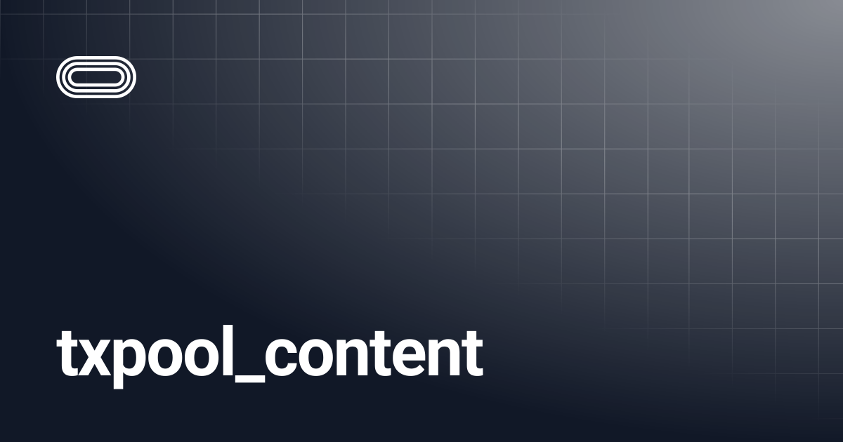 Txpool Content Validation Cloud