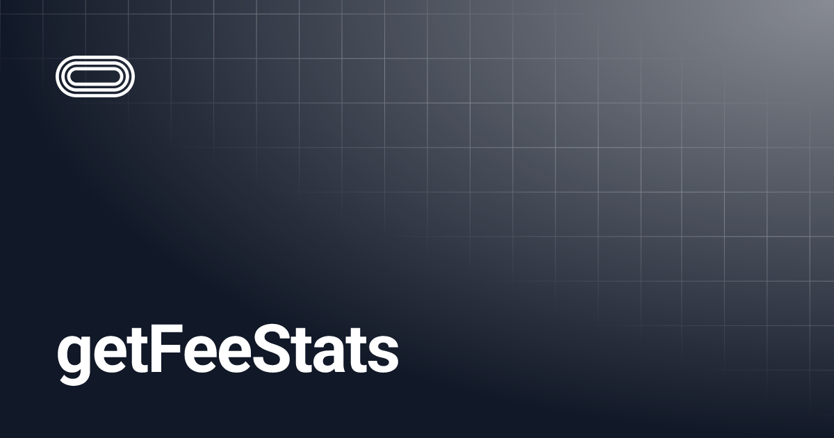 getFeeStats | Validation Cloud