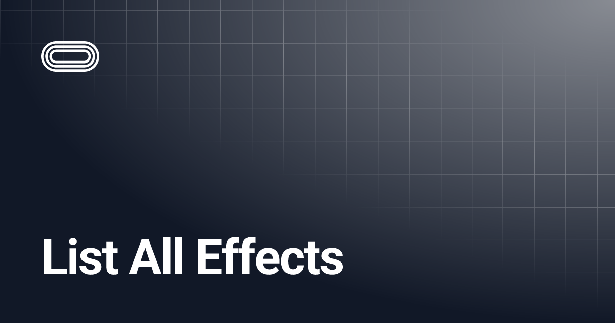 List All Effects | Validation Cloud